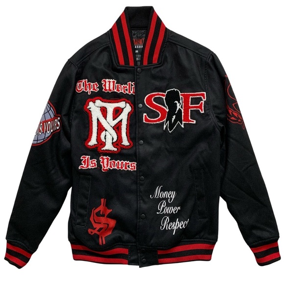 Reason | Jackets & Coats | Reason Scarface Black Varsity Jacket ...